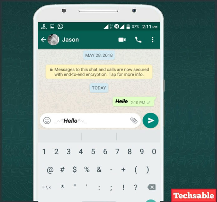 How To Use Tricks To Change WhatsApp Text Font Style - Techsable
