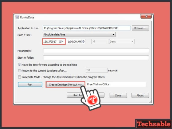 How To Use Software Trial Forever Using Run As Date - Techsable